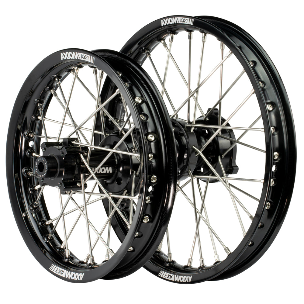 Axiom KTM / Husqvarna / Gas Gas 65cc 2012-24 Black Rim / Black Hub 14x ...