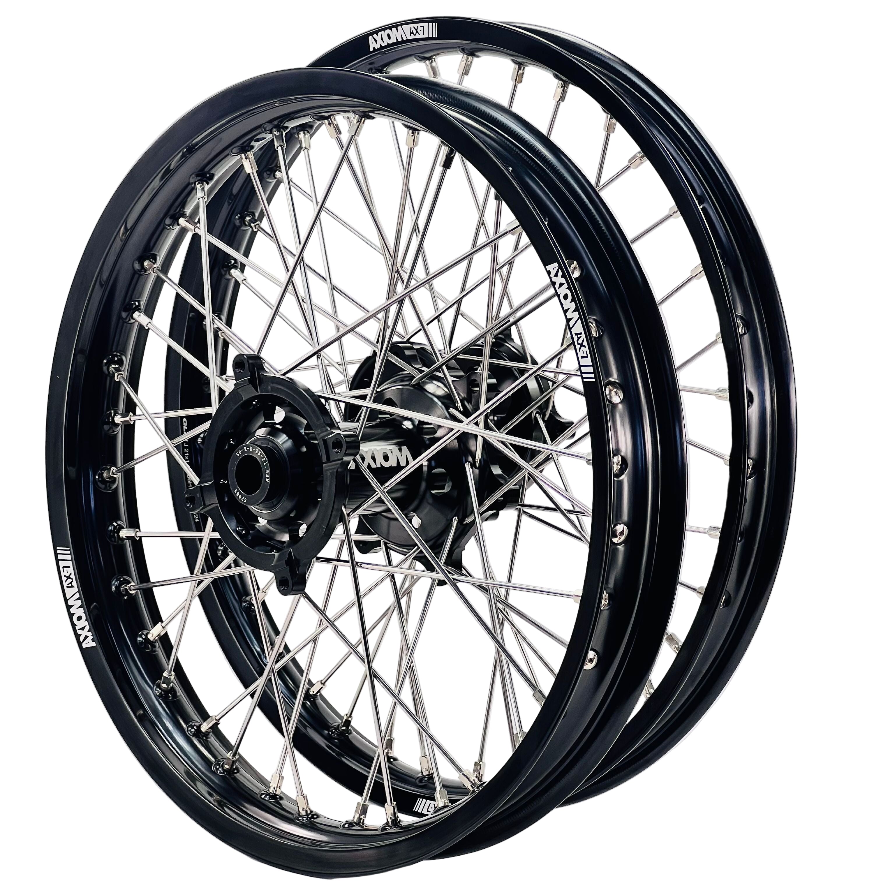 Axiom Suzuki DRZ400E 2000-26 Black Rim / Black Hub 21x1.6/18x2.15 Endu ...