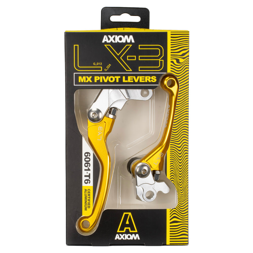 Axiom Gold Yamaha YZ80 / Suzuki RM85-125-250 Flex Lever Set | Axiom Moto-X