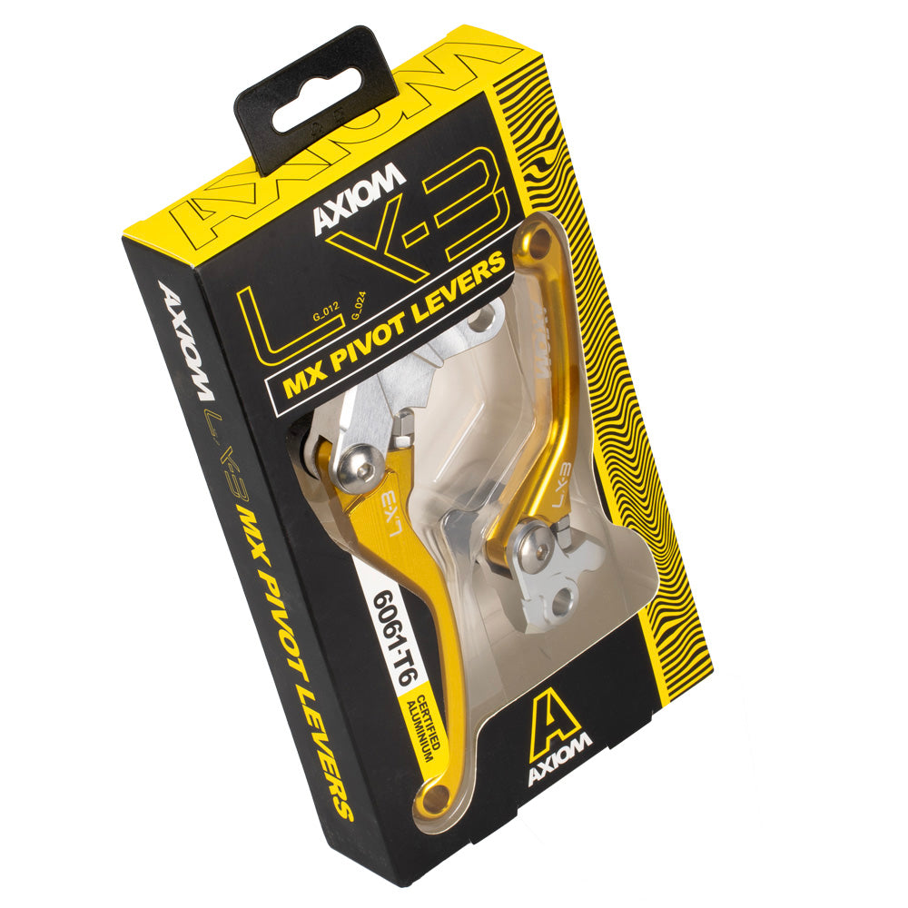 Axiom Gold Yamaha YZ80 / Suzuki RM85-125-250 Flex Lever Set | Axiom Moto-X