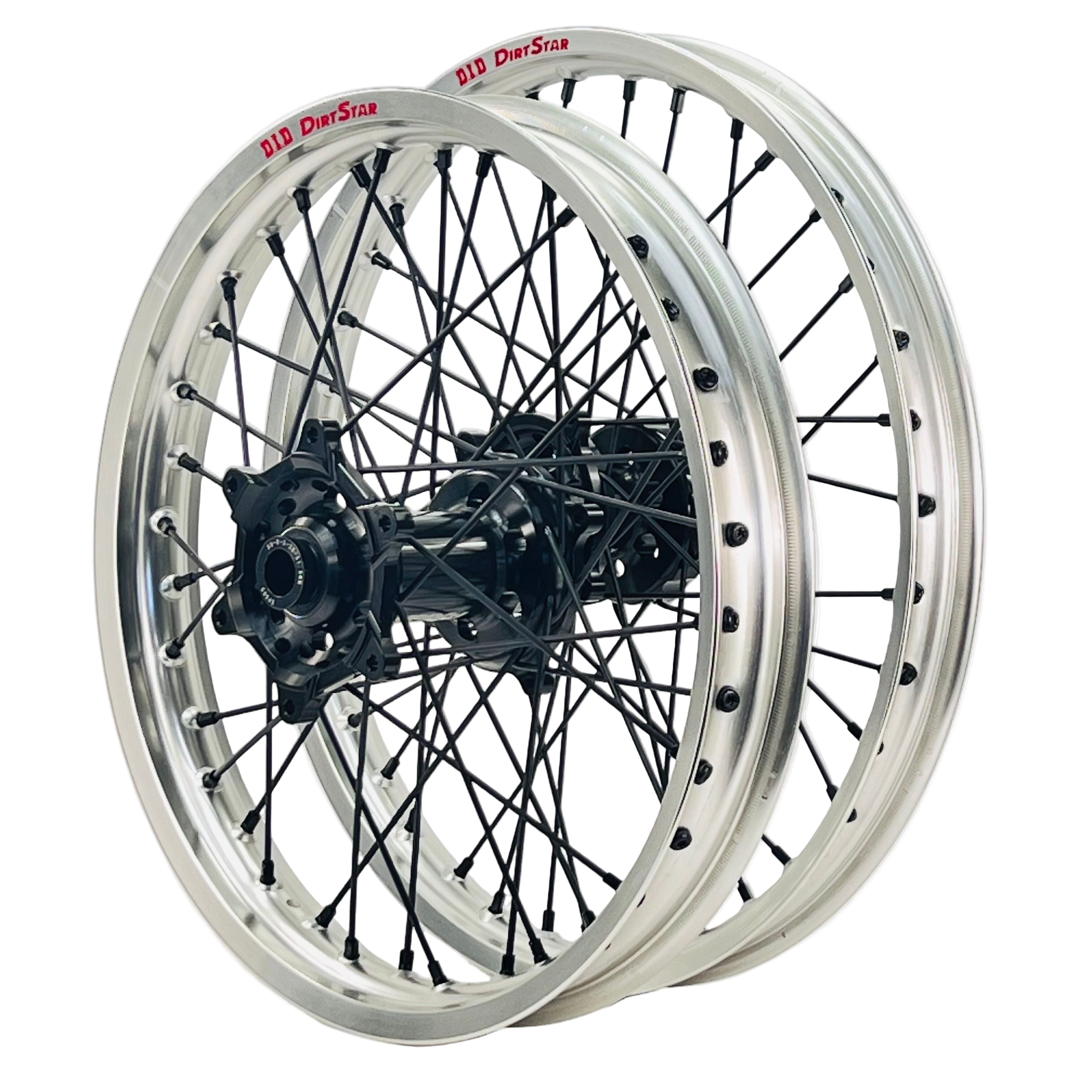 DID DirtStar / Axiom Suzuki RM125-250 1996-2011 Silver Rim / Black Hub ...