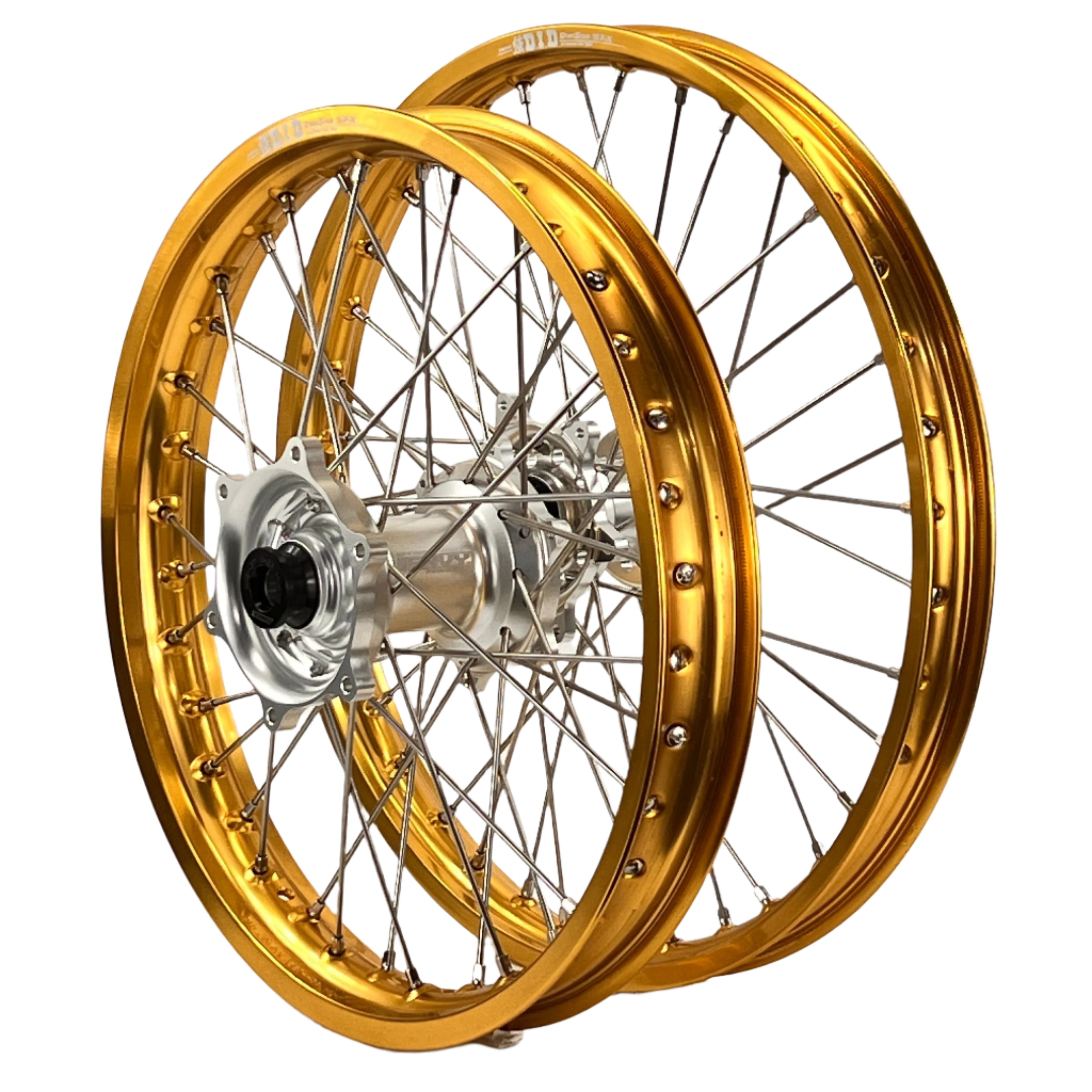 Envy/DID 21/19x2.15 Suzuki RM125-250 1996-99 Gold/Silver Wheel Set ...