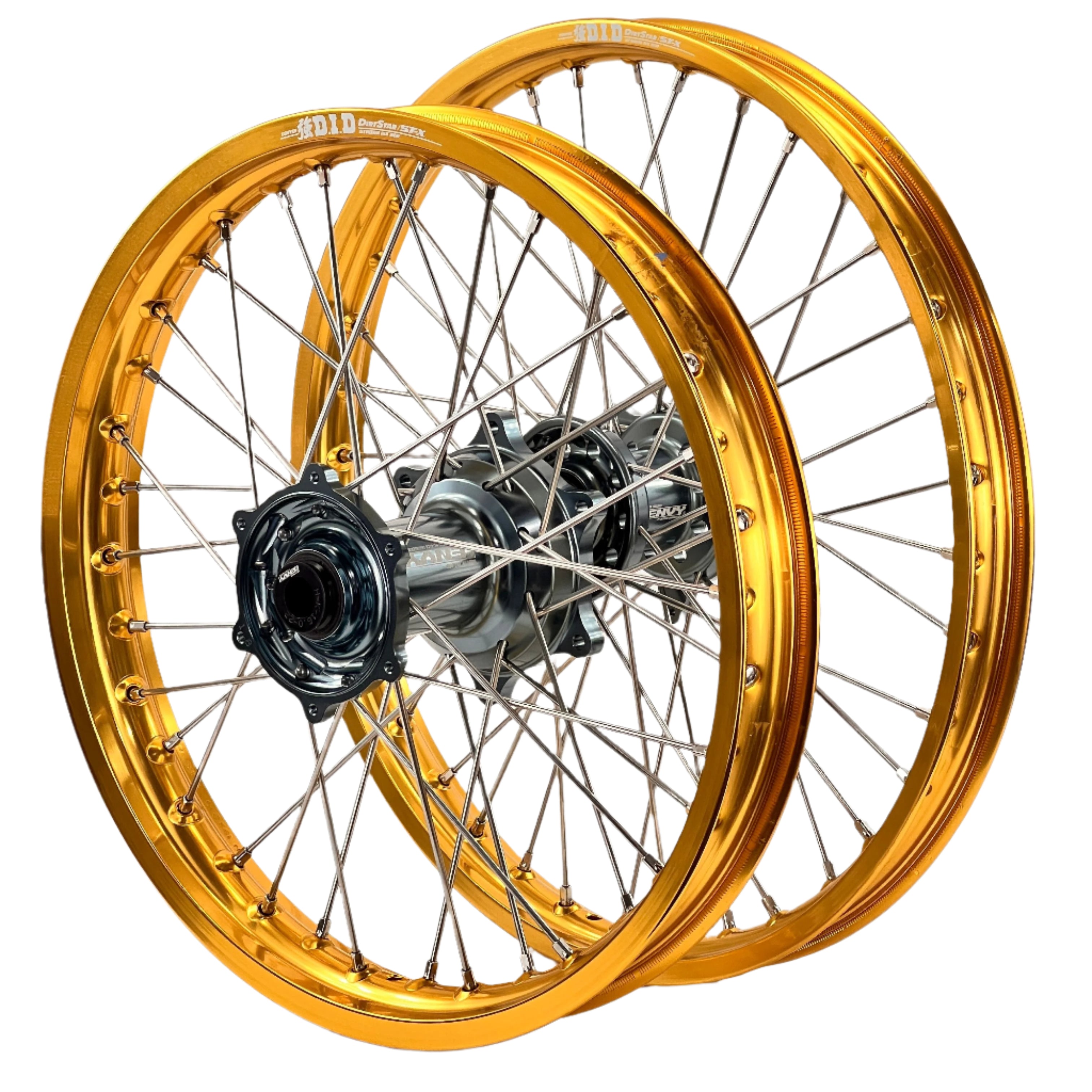 Envy/DID 21/18x2.15 Yamaha YZ125-250 2008-25 / YZ250-450F 07-08 Gold/T ...