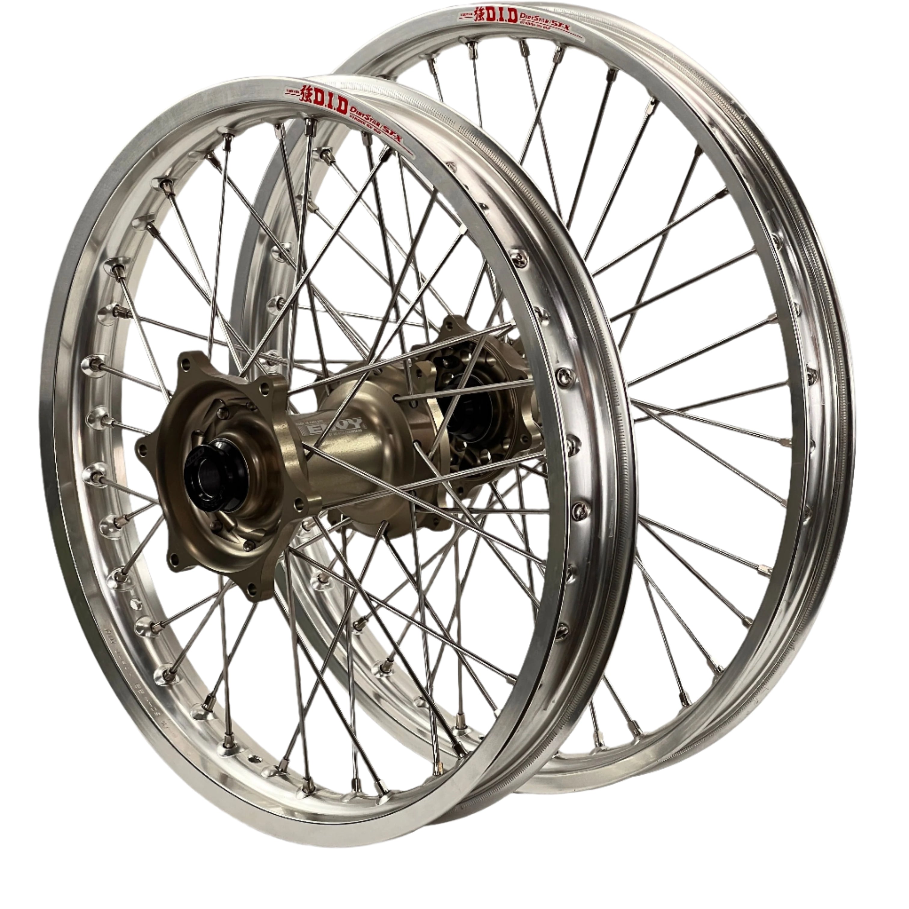 Envy/DID 21/19x2.15 Suzuki RM125-250 1993-95 Silver/Factory Wheel Set ...