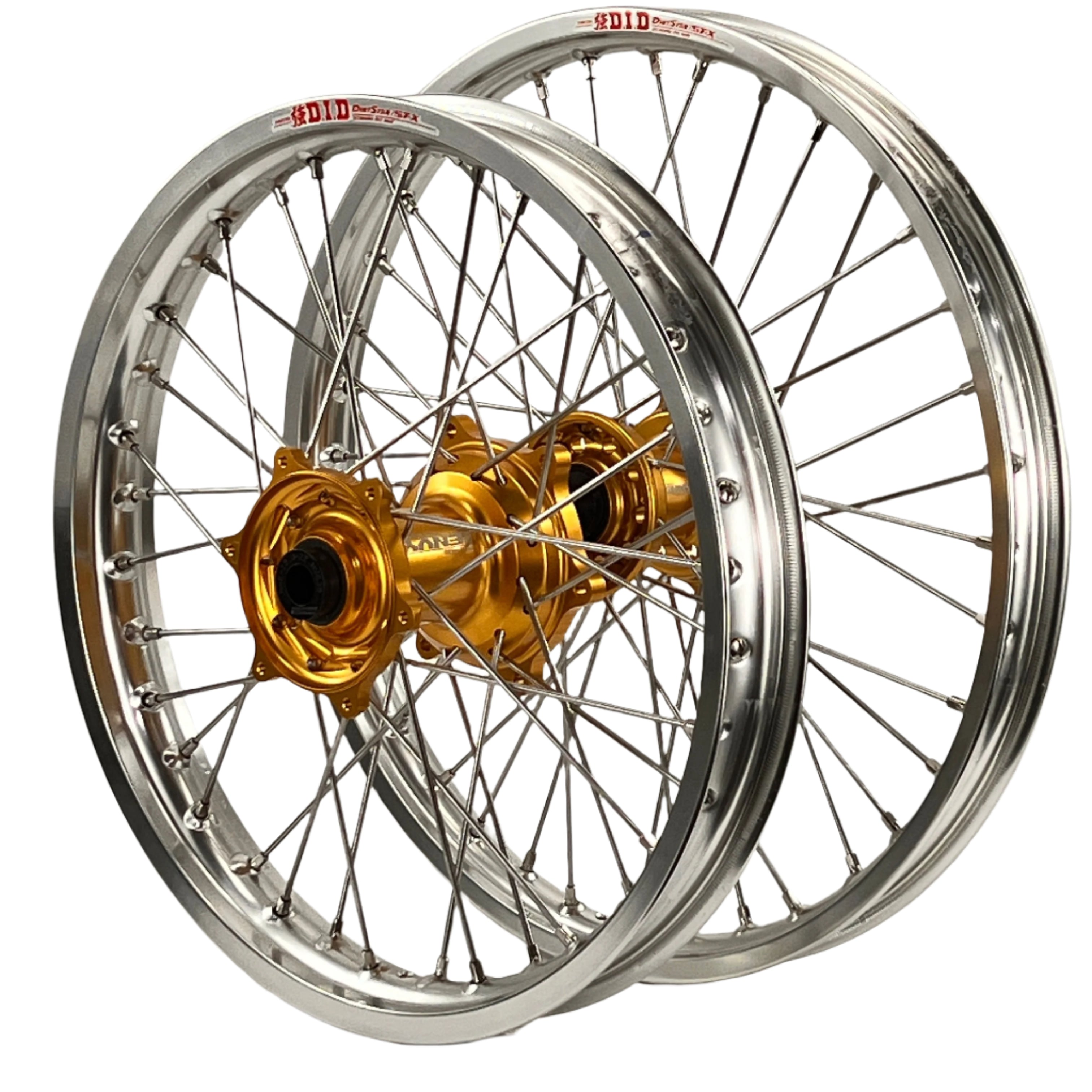 Envy/DID 21/19x2.15 Yamaha YZ125-250 1996-97 Silver/Gold Wheel Set ...