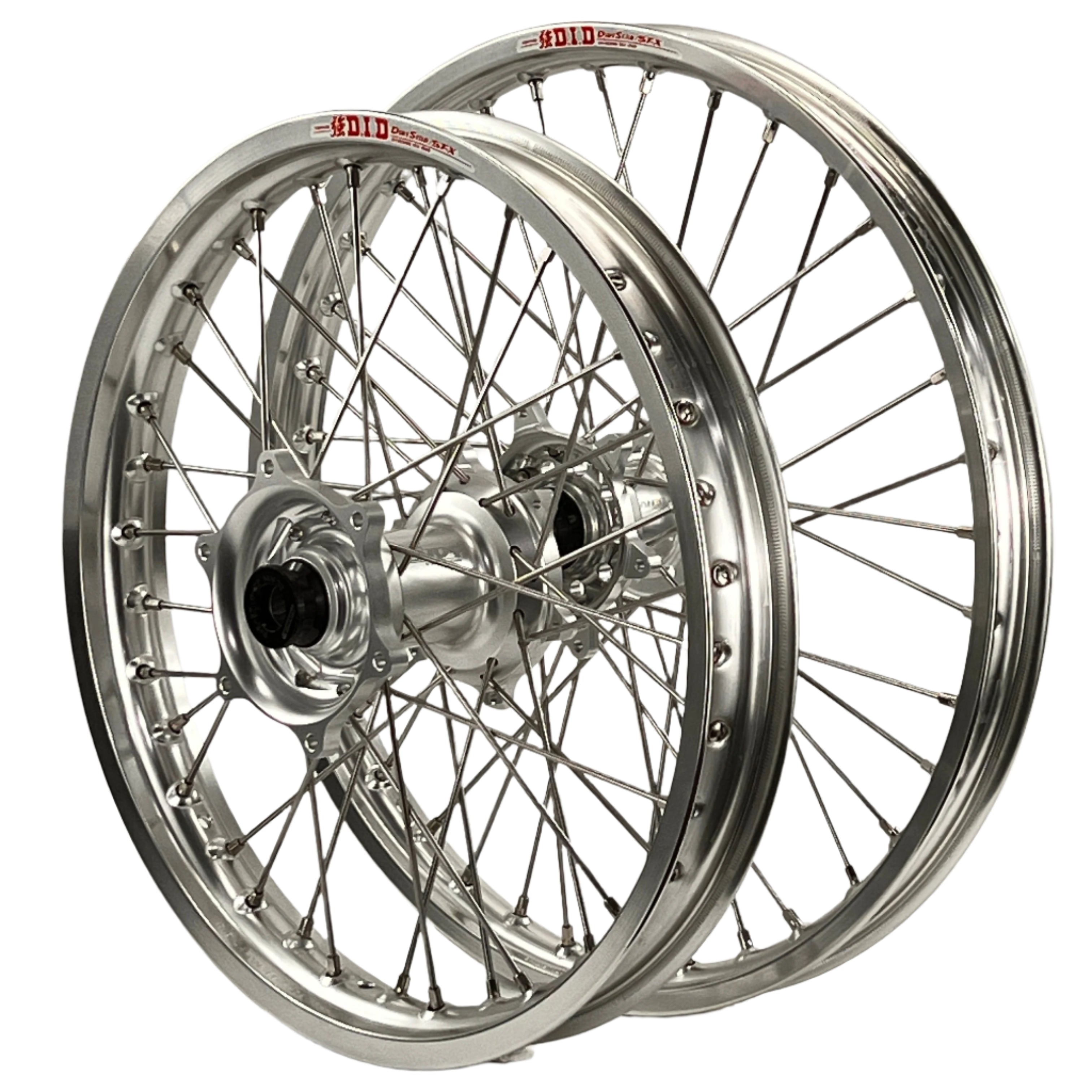 Envy/DID 21/19x2.15 Suzuki RM125-250 1996-99 Silver/Silver Wheel Set ...