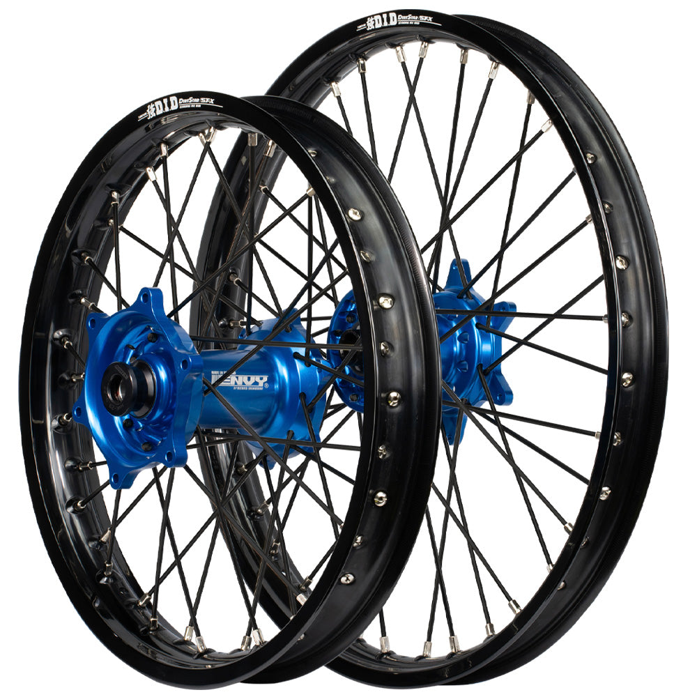 Envy/DID 21/19 Yamaha YZ125-250 1998 Black Rim / Blue Hub Black Spokes ...