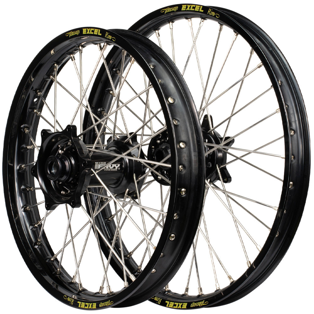 Envy/Excel Honda CR125-250-500 95-99 Black/Black Wheel Set | Axiom Moto-X