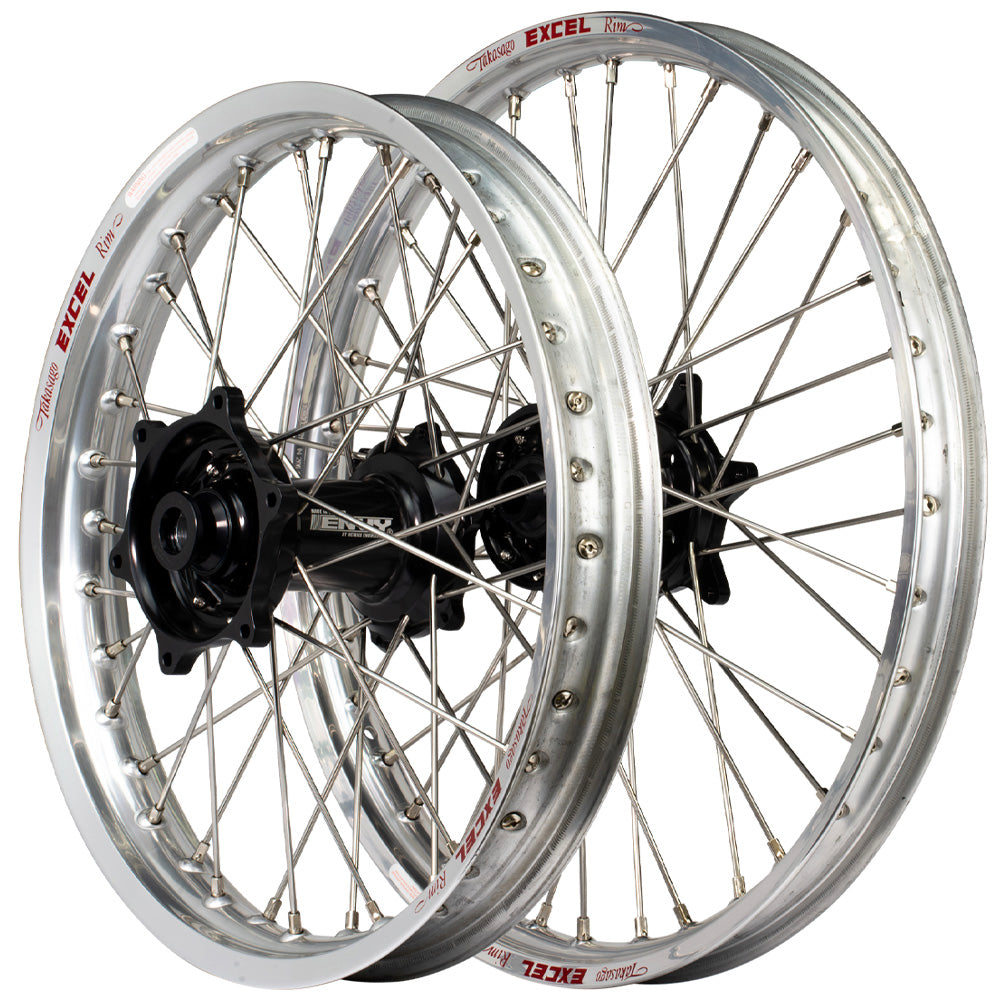 Envy/Excel 21/19 Honda CR125-250-500 95-99 Silver/Black Wheel Set ...