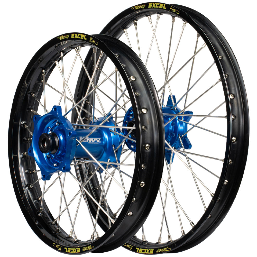 Envy/Excel Yamaha YZ250-450F 09-13 Black/Blue Wheel Set | Axiom Moto-X