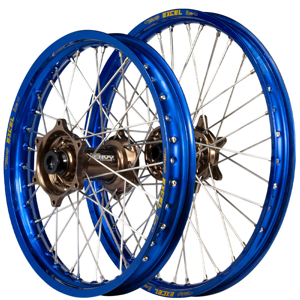 ENVY/Excel 21/18 Beta RR 125-530 2013-24 Blue/Mag Wheel Set | Axiom Moto-X