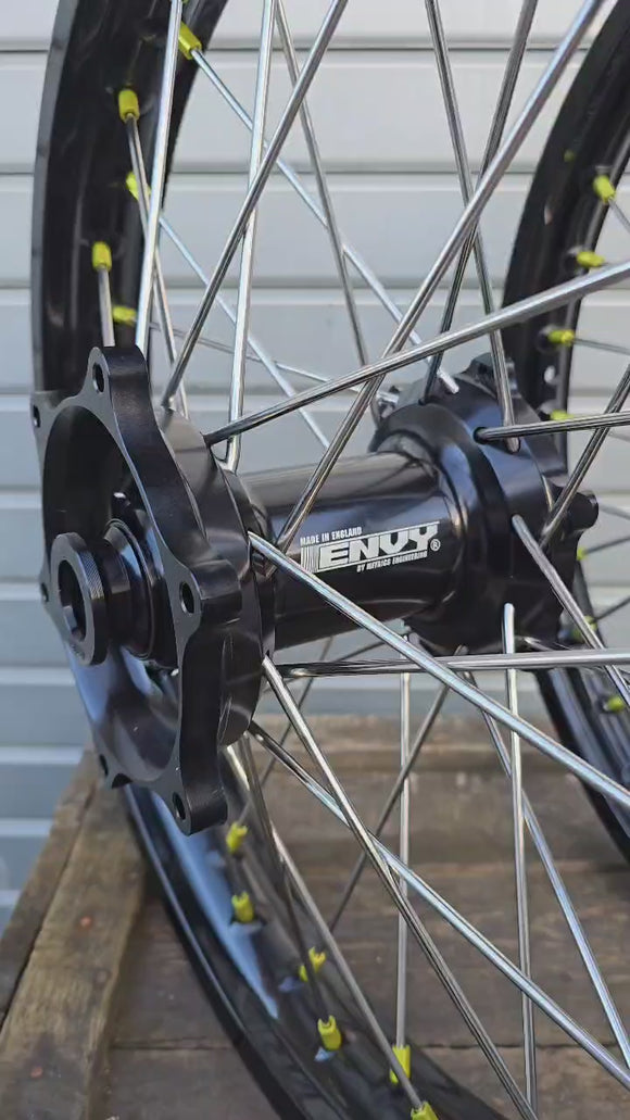 ENVY / Excel 21/19x2.15 Triumph TF250-X 2024-25 Black Rims / Black Hub ...